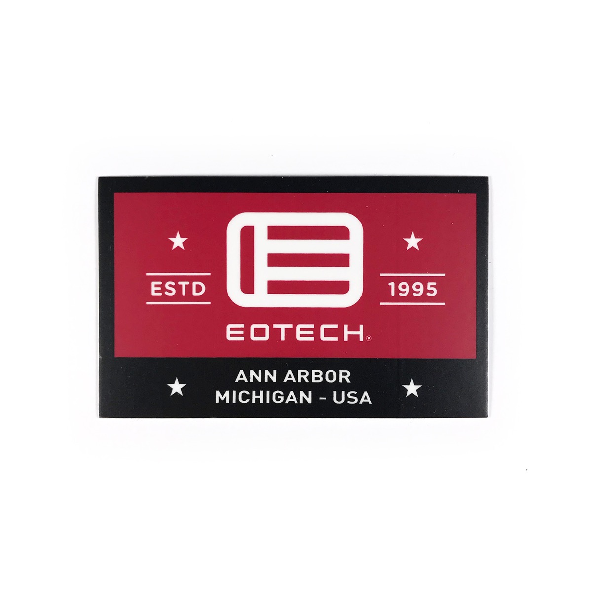 TacticalScope.co.uk | EOTech Estd 1995 Logo Sticker - Black/White/Red